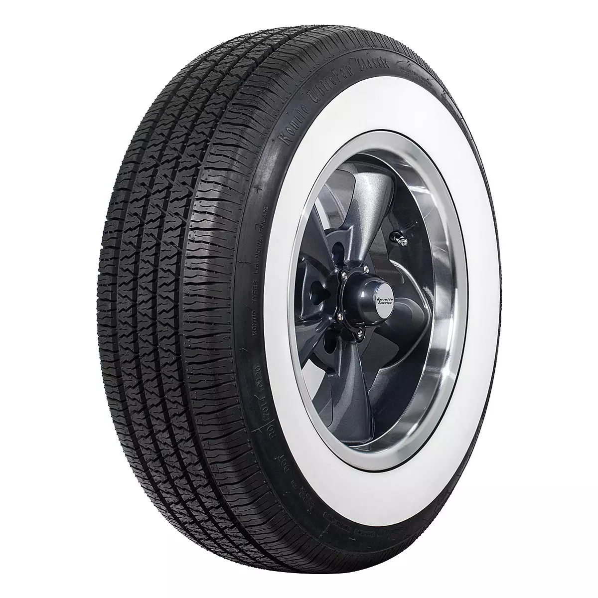 205/75R15 Kontio WhitePaw Classic Valkosivu 2½" (64mm) kesärengas ...
