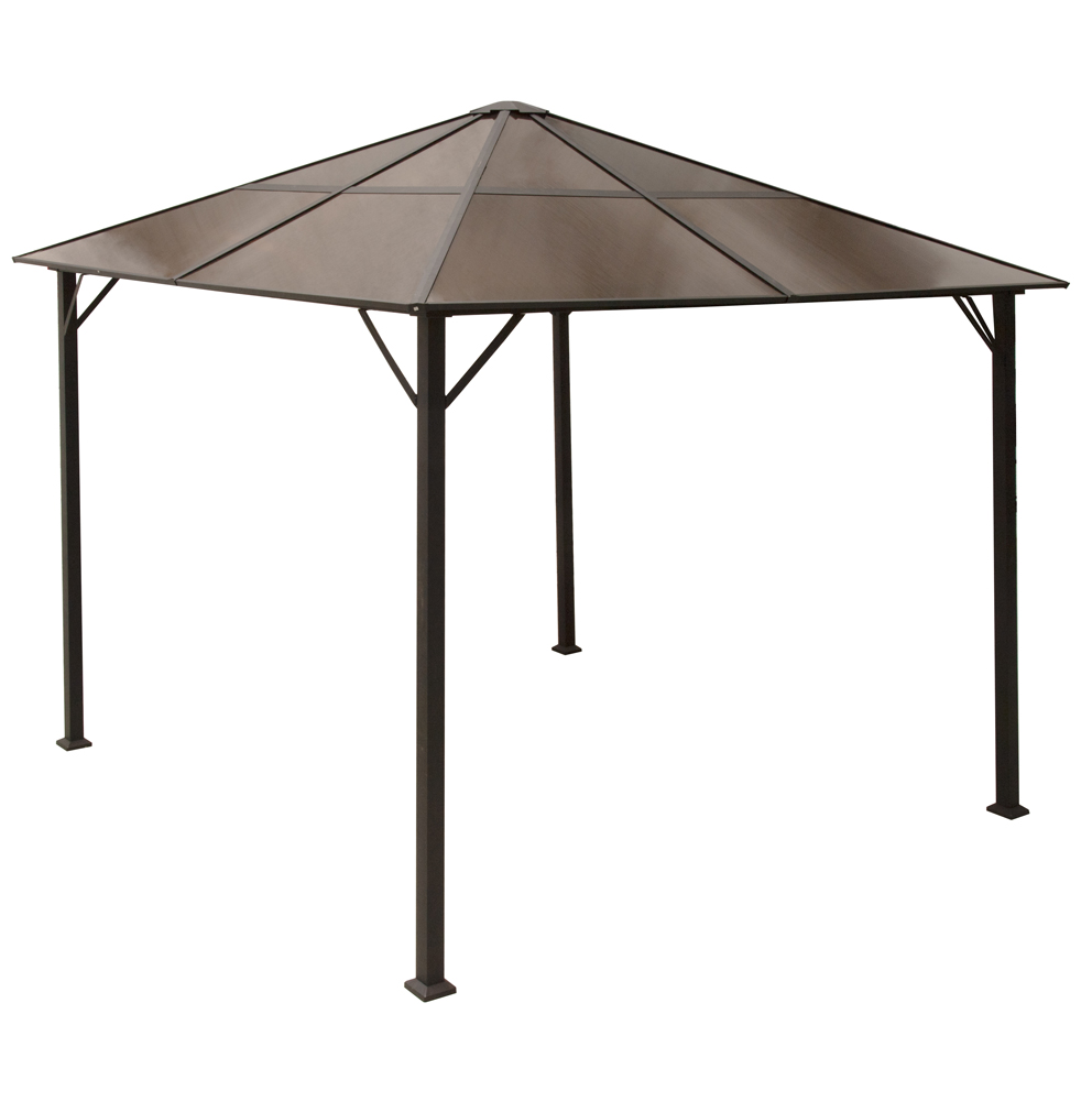 PAVILJONKI 3X3M NORWAY 4LIVING Katto polykarbonaatti-kennolevyä ...