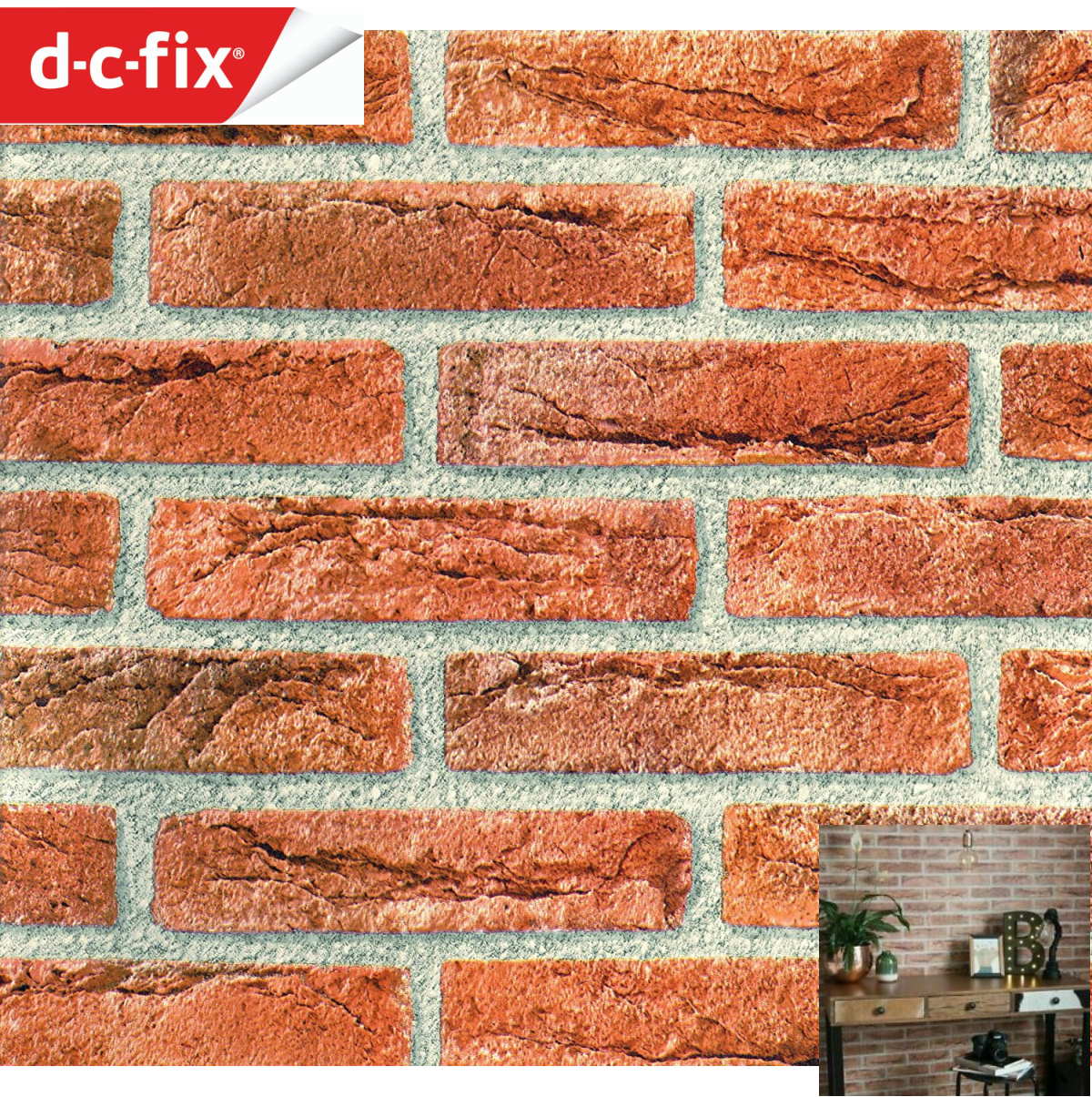 SISUSTUSKALVO D-C-Fix 346-0221 200x45cm Tiili kontaktimuovi D-C-FIX ...