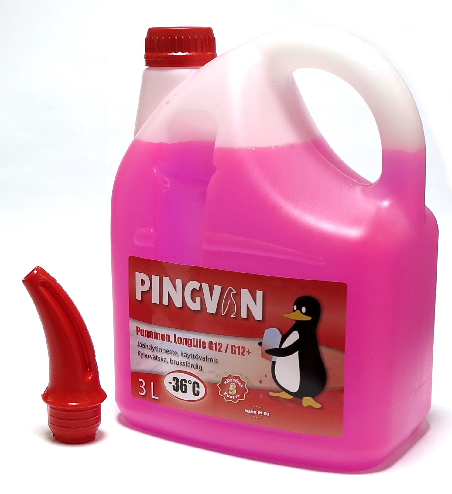 JÄÄHDYTINNESTE -36C 3L Punainen LongLife G12 / G12+ Käyttövalmis ...