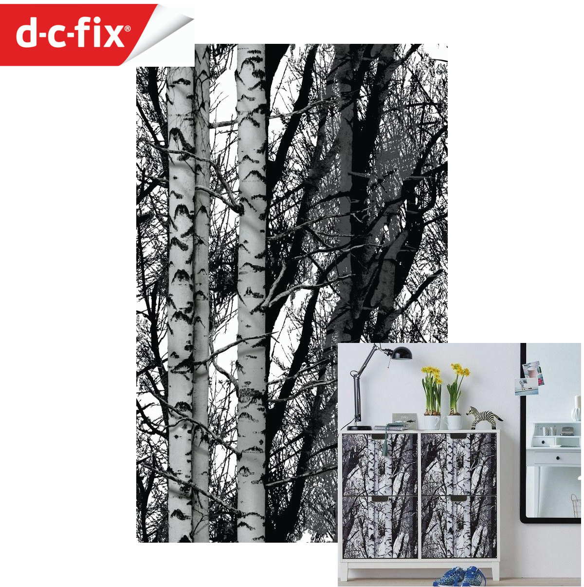 SISUSTUSKALVO D-C-Fix 346-0611 200x45cm Musta metsä kontaktimuovi D-C ...