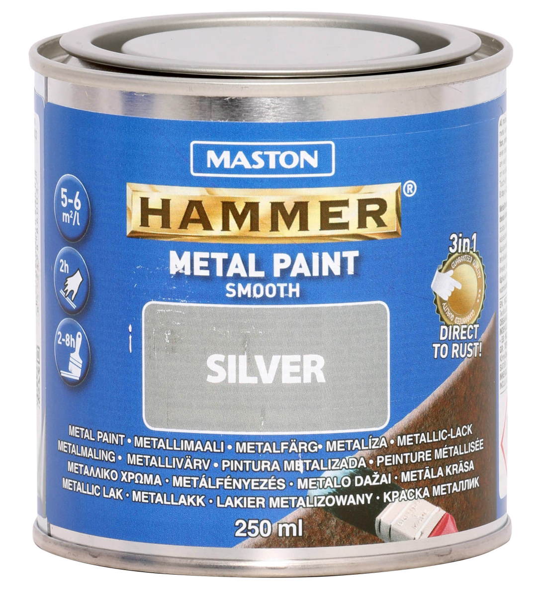 MAALI Hammer Sileä hopea 250ml Maston Soveltuu sisä- ja ulkokäyttöön ...
