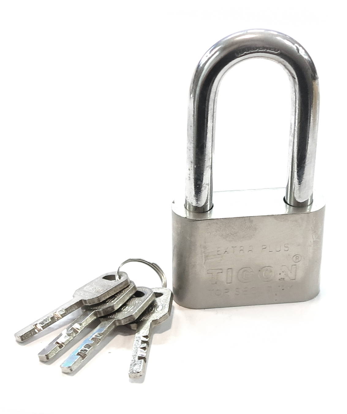 RIIPPULUKKO PITKÄ 60MM TIGON Kestävä riippulukko + 4xturva-avain ...