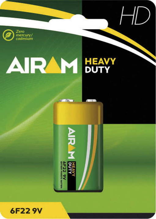 PARISTO 9V HEAVY DUTY 6F22 9V 9V paristo Airam - Hintakaari.fi verkkokauppa